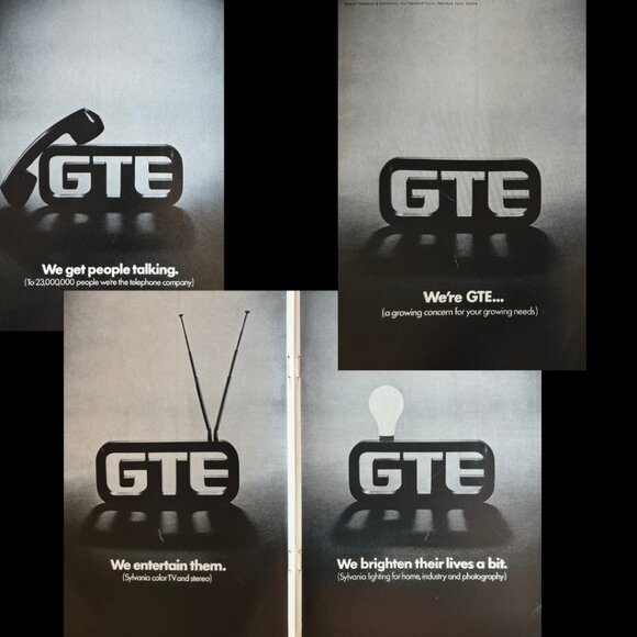 GTE | Art | 974 Gte General Telephone Electronics Quadruple Print Ad ...